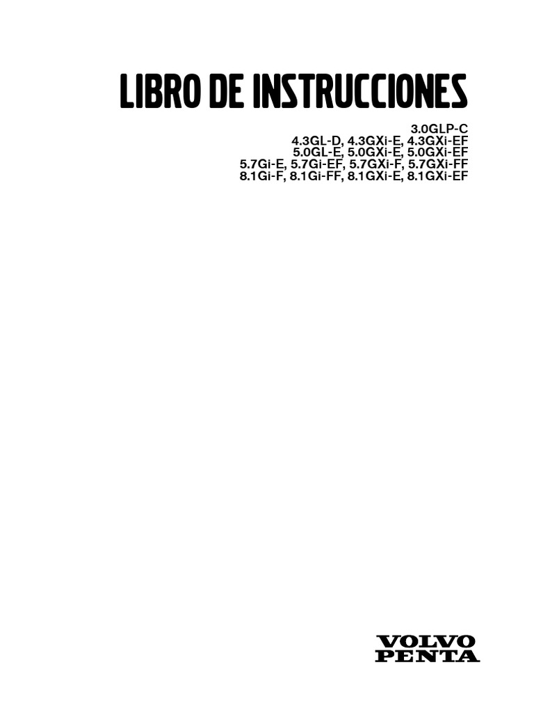 Volvo Penta 4.3 A 5.0 GXI Libro de Instrucciones (Es) - Compressed | PDF