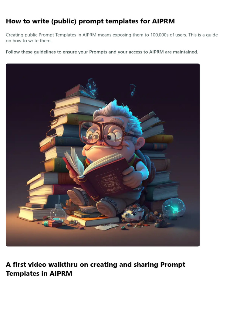 How To Write (Public) Prompt Templates For AIPRM | PDF | Spamming ...