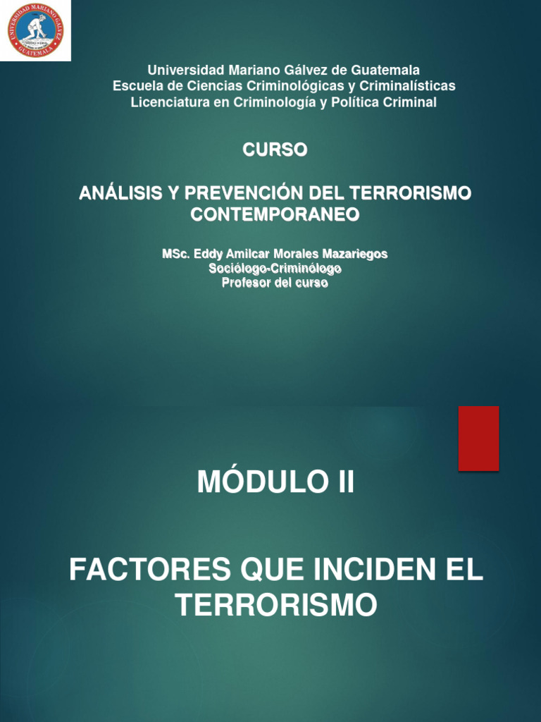 MODULO II. Factores Que Inciden en Terrorismo | PDF | Política