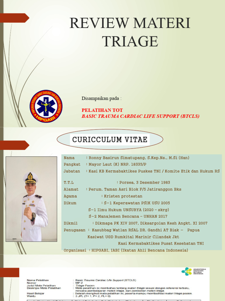 Materi 17 Review Materi Triage Pasien - RBS - Tot | PDF