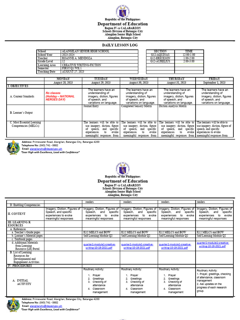 CWF Q1 - Week 1 | PDF | Learning | Cognitive Science