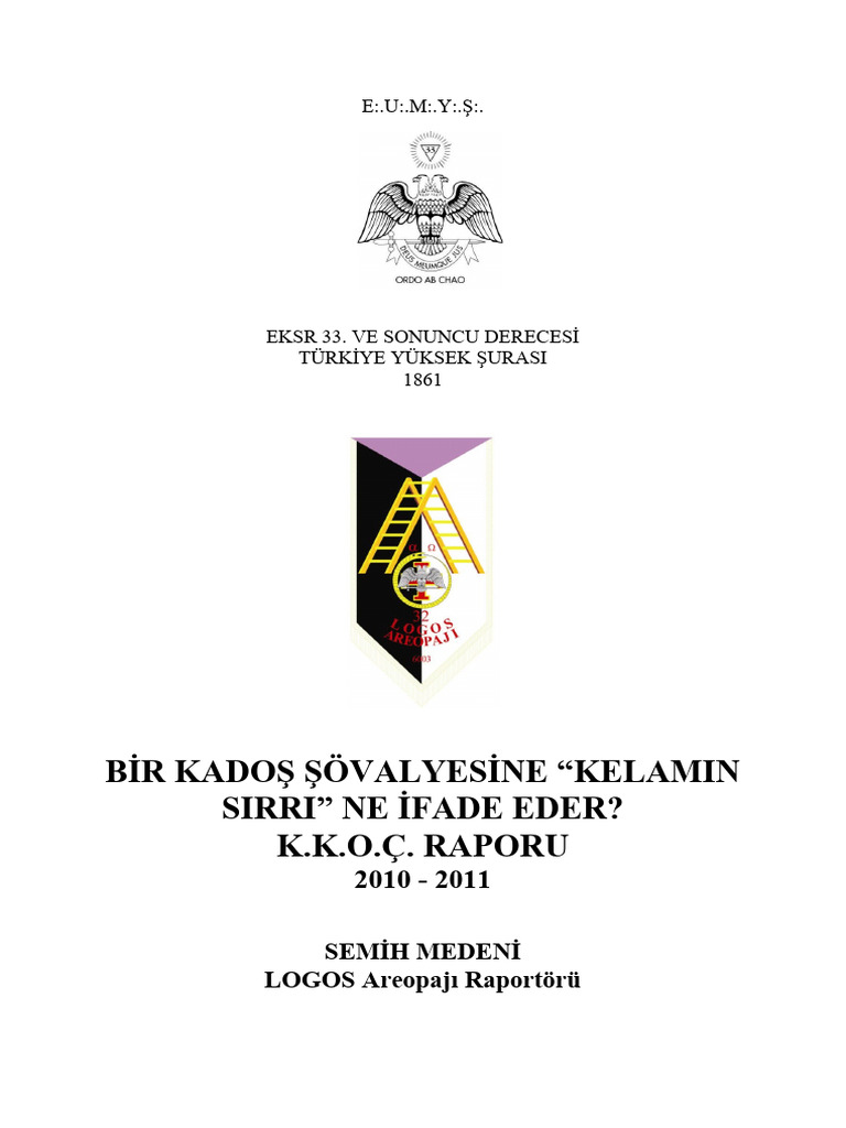 LOGOS 01 KKOC RAPOR Semih Medeni | PDF | Religion & Spirituality