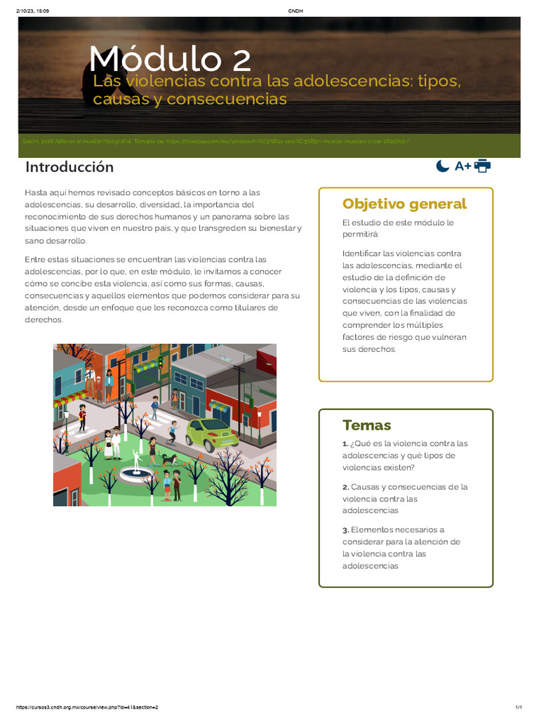 Curso - Prevención de Las Violencias Contra Las Adolescencias, Tópico - Tema - Módulo 2 | PDF