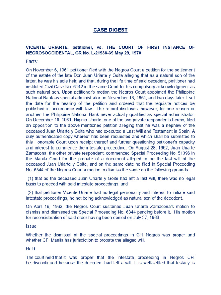 Specpro Case Digests | PDF