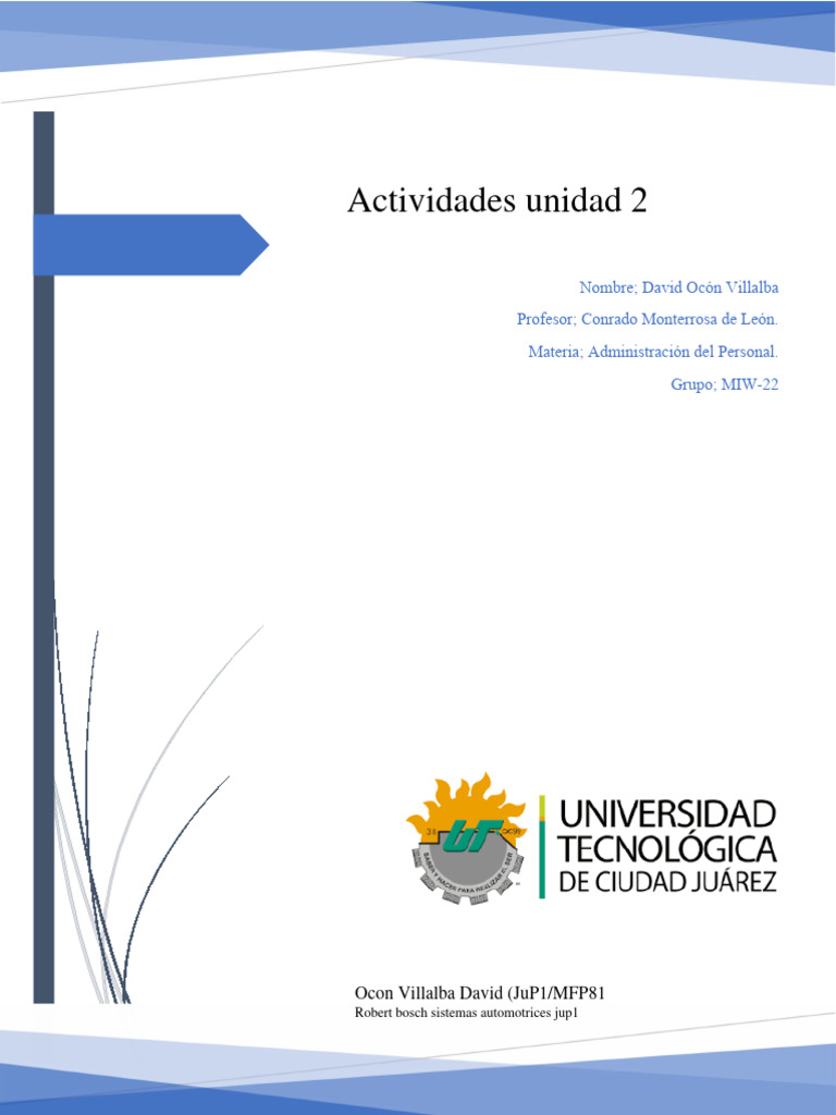 Actividades Unidad 2 | PDF