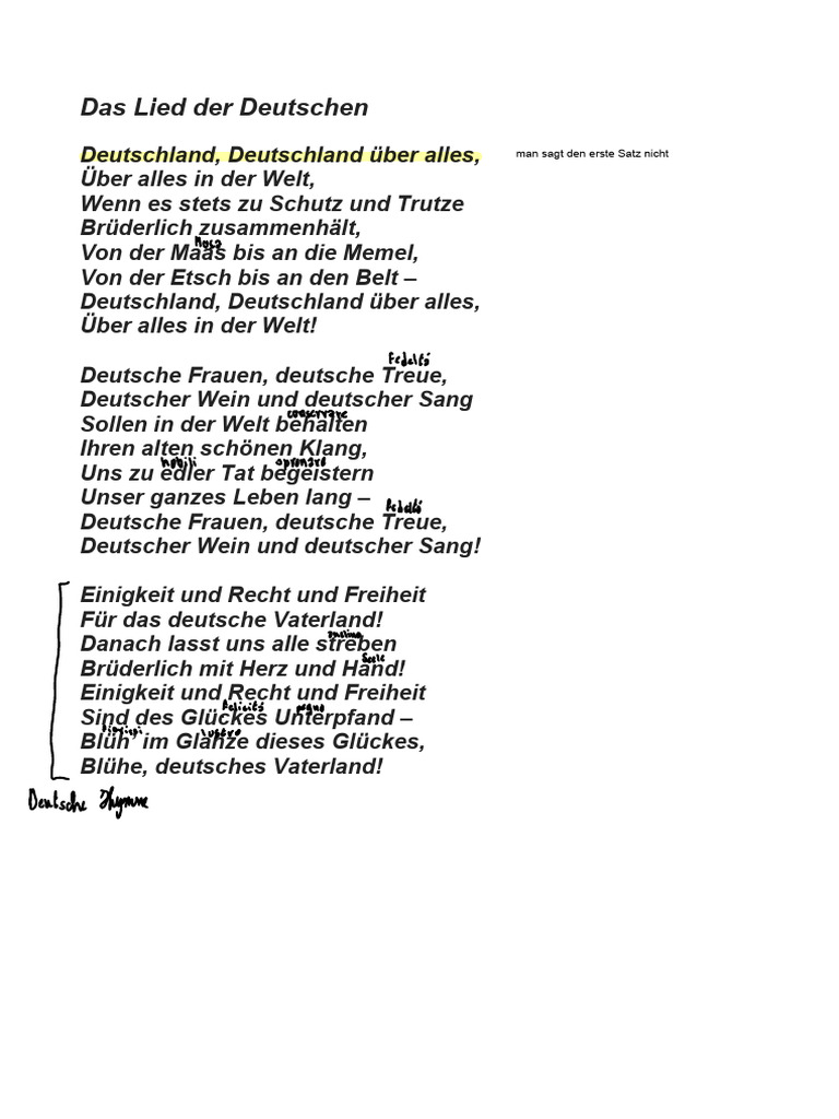 Das Lied Der Deutschen | PDF