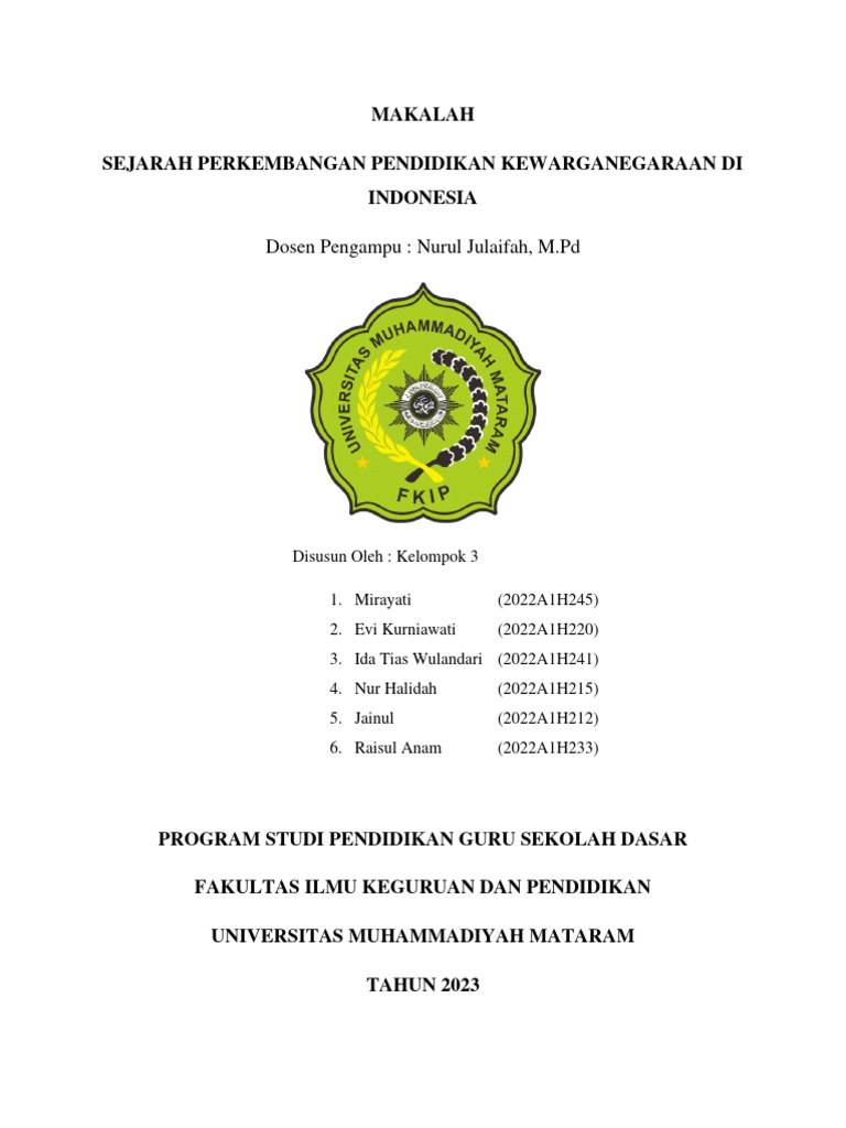 Makalah Kelompok 3 PKN (3F) | PDF | Sejarah