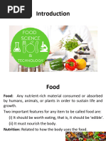 Introduction To Food and Nutrition | PDF | Nutrients | Nutrition