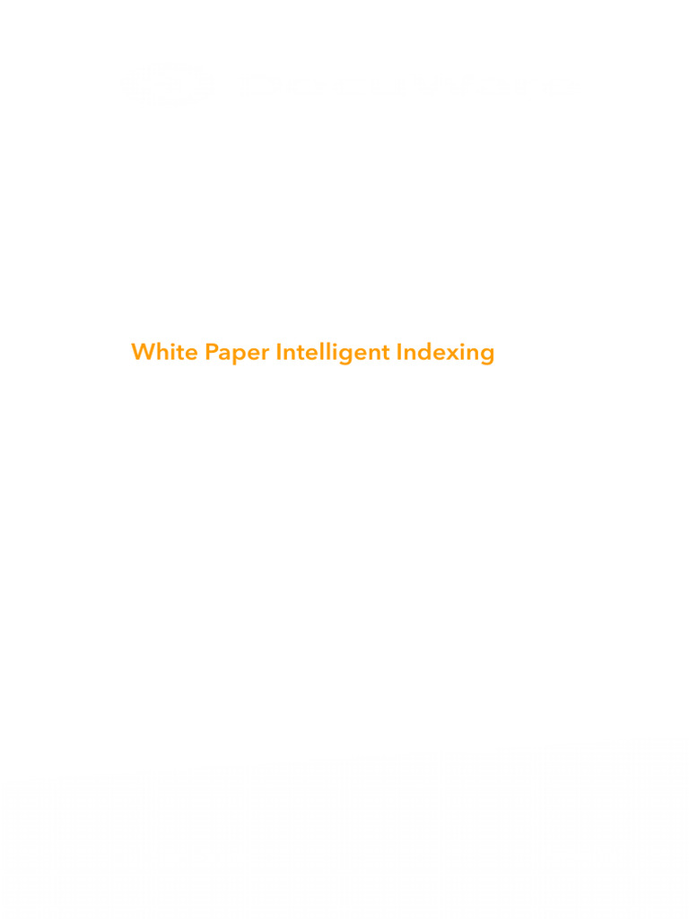 White Paper Intelligent Indexing | PDF | Search Engine Indexing ...