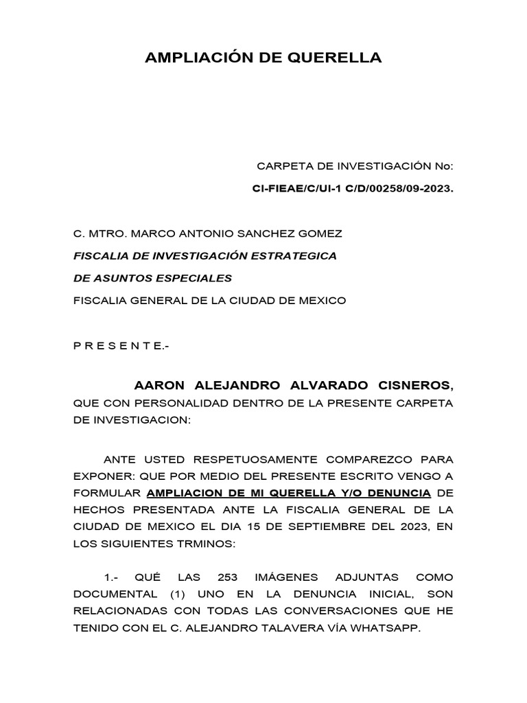 Ampliación Aaron | PDF | Derecho