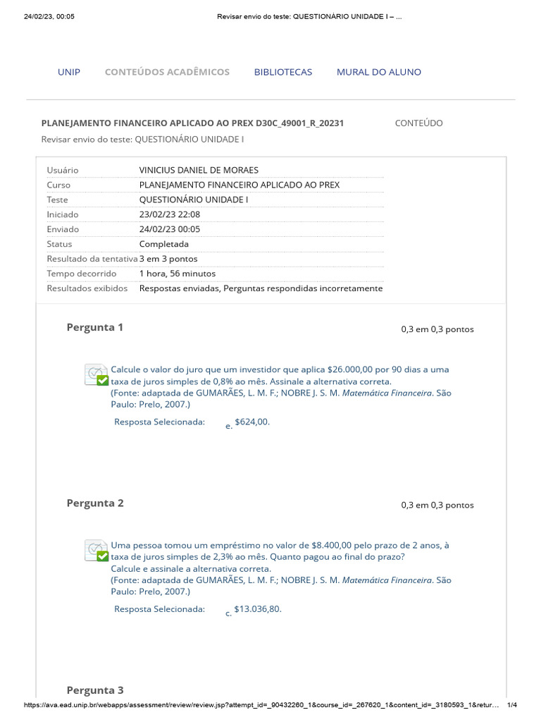 Exercicio 1 - 10 Questões | PDF