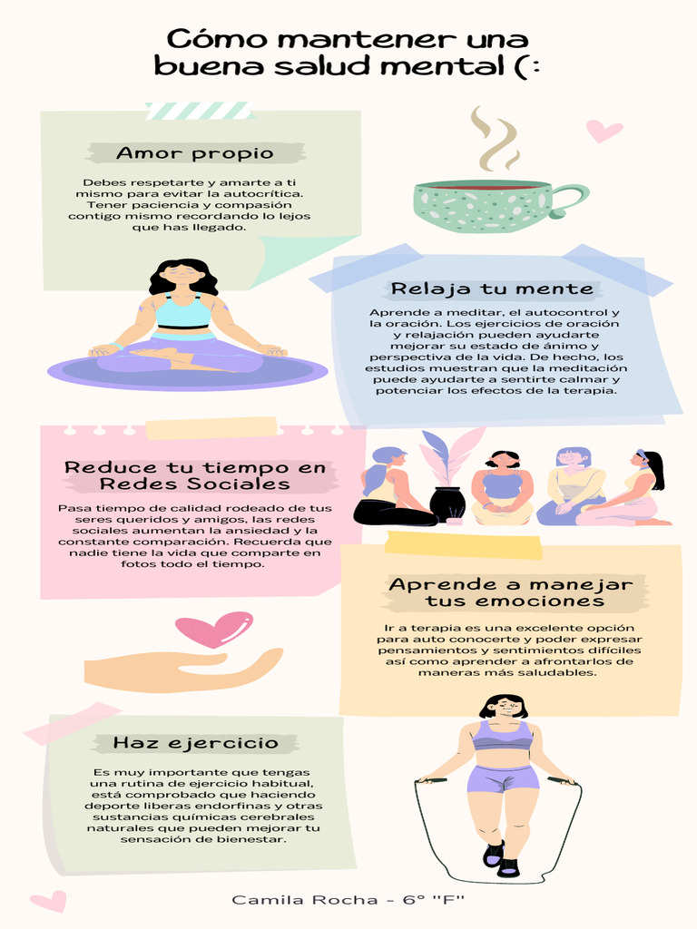 Afiche Como Mantener Buena Salud Mental | PDF