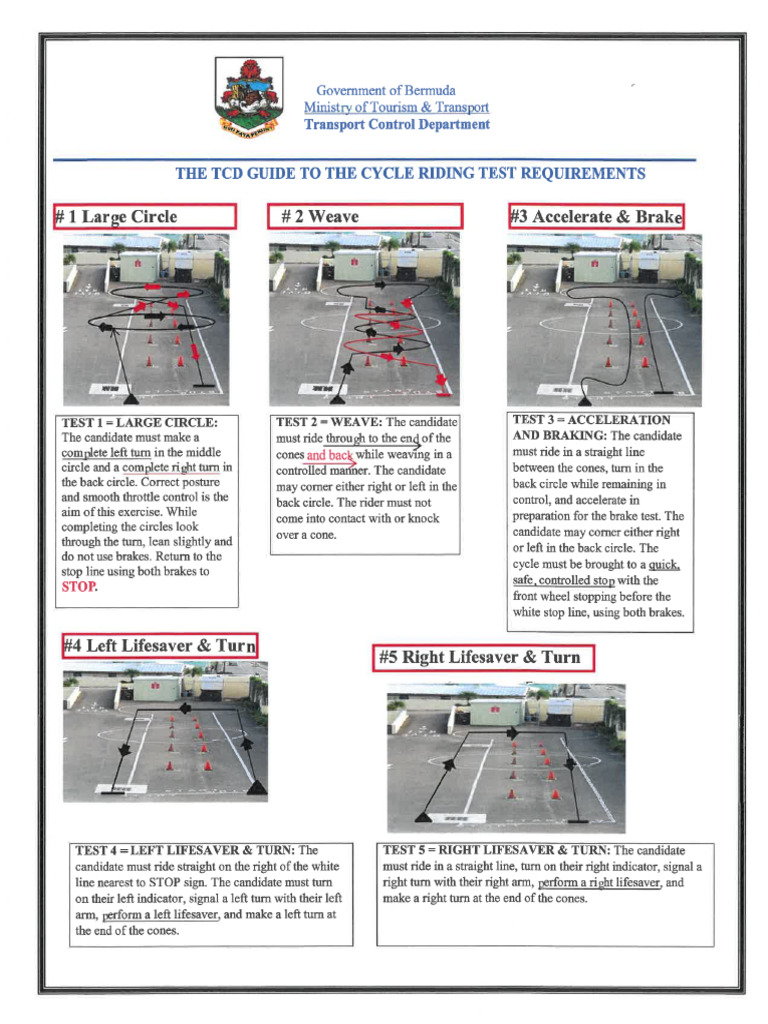TCD Guide To Cycle Riding Test Requirements | PDF