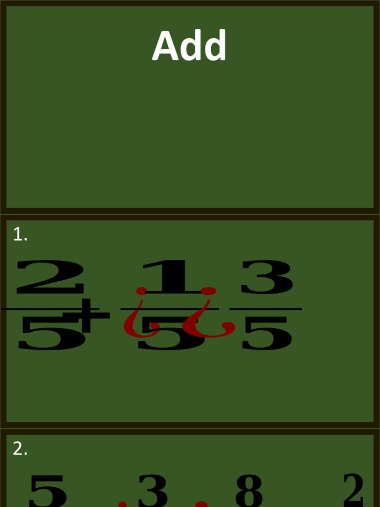 Addition and Subtraction of Fraction Drill | PDF | Cooking, Food & Wine ...