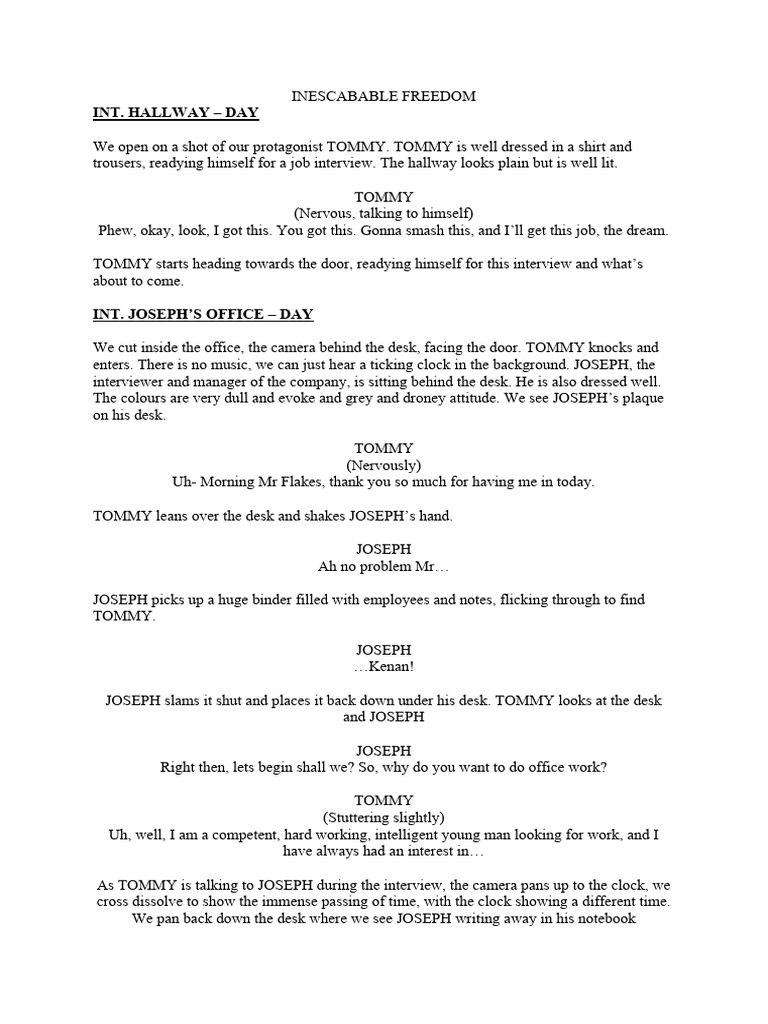 Script Opening Credits | PDF