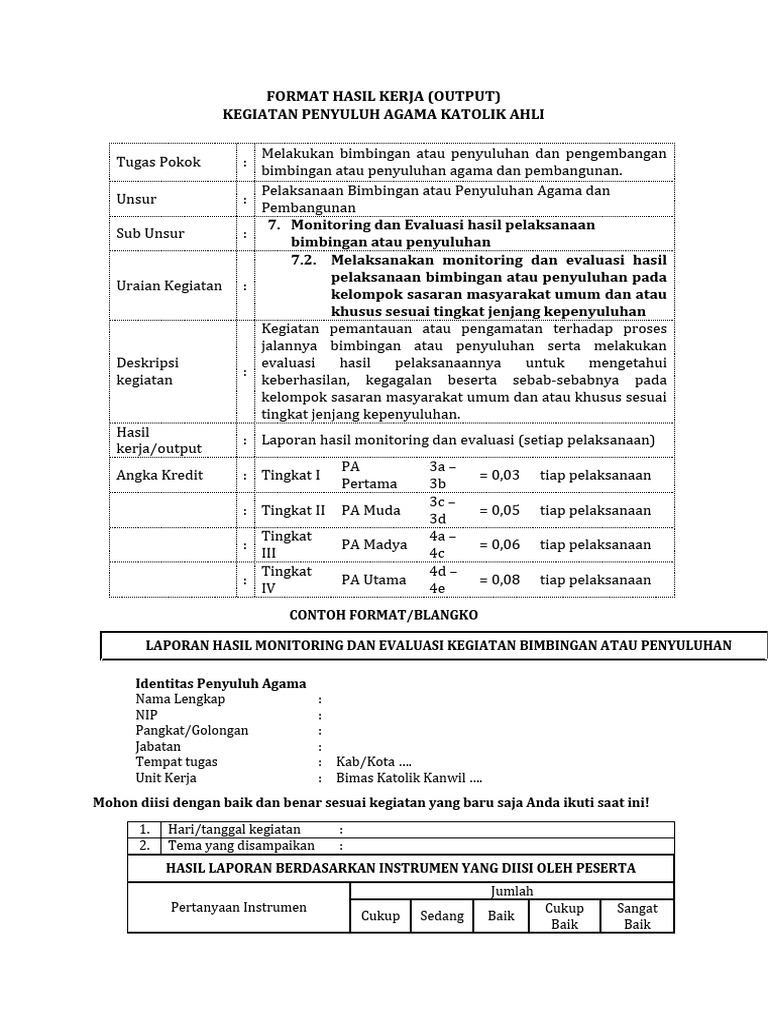 Dokumen Monitoring Dan Hasil Evaluasi Pelaksanaan Bimbingan | PDF