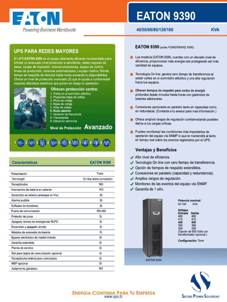 EATON 9390: UPS de Alta Eficiencia | PDF