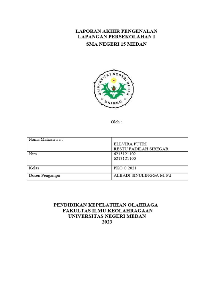 Laporan Plp 1 Restu Siregar | PDF