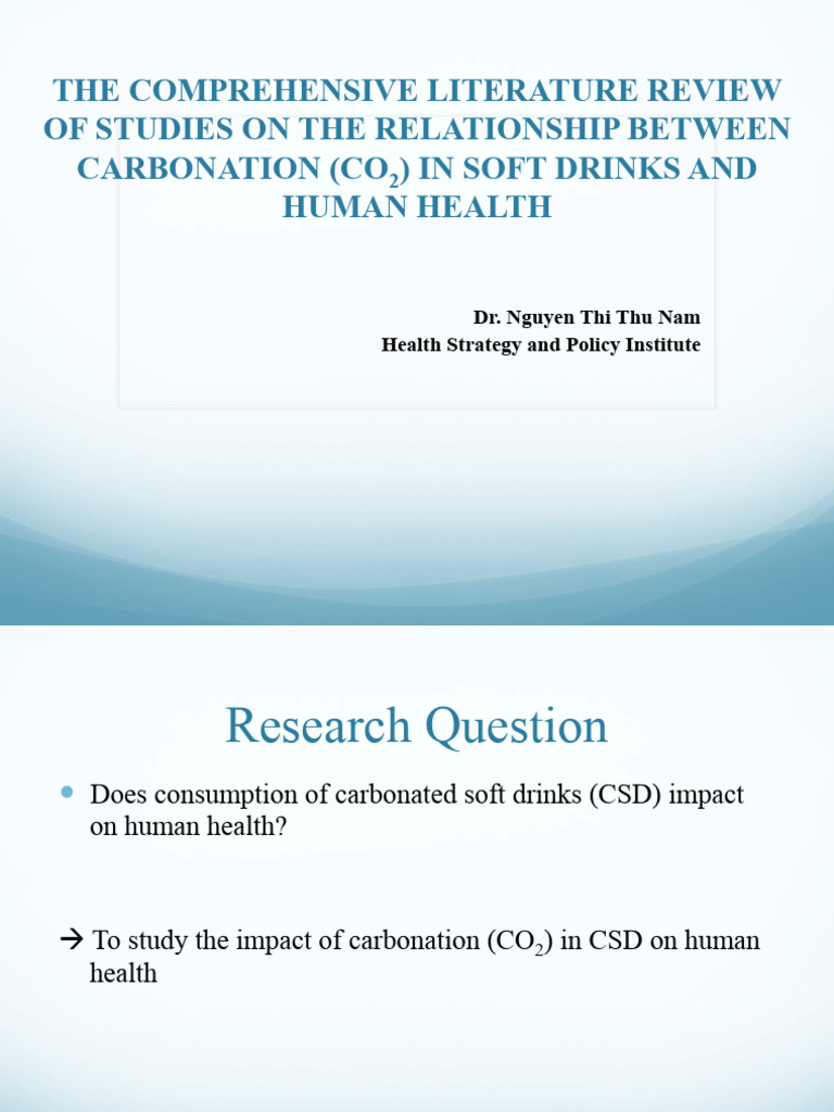 The Comprehensive Literature Review of Studies On The Relationship Between Carbonation (Co2) in ...