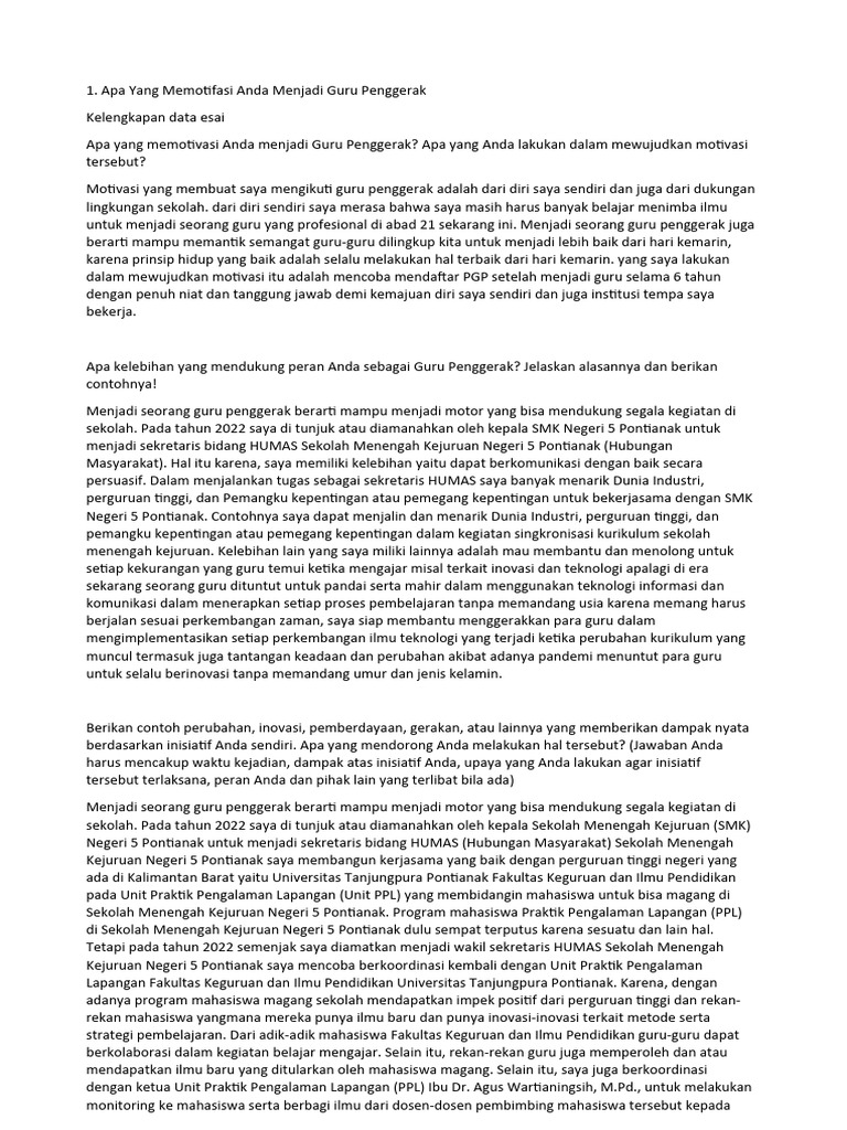 Motivasi dan Inovasi Guru Penggerak | PDF | Kesehatan Holistik