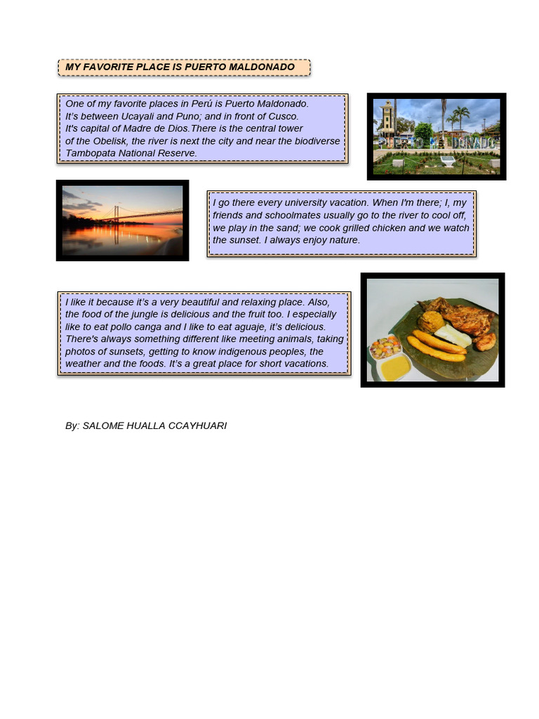 My Favorite Place Pdf