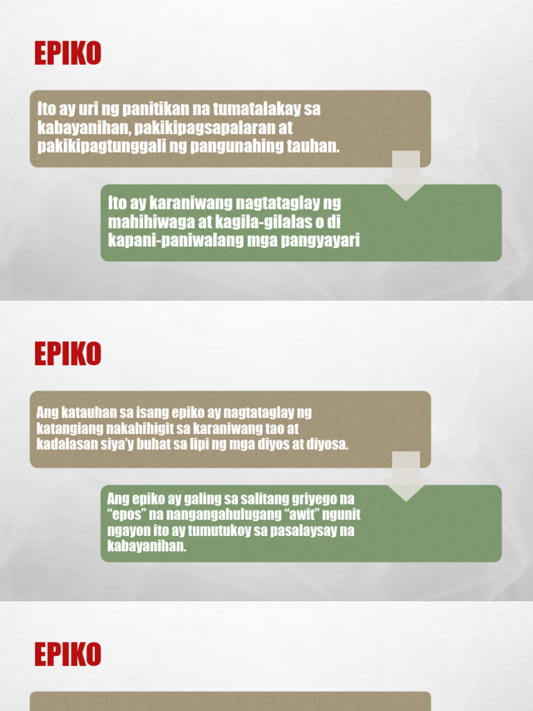 Aralin 3.5-Epiko at Paghahambing | PDF