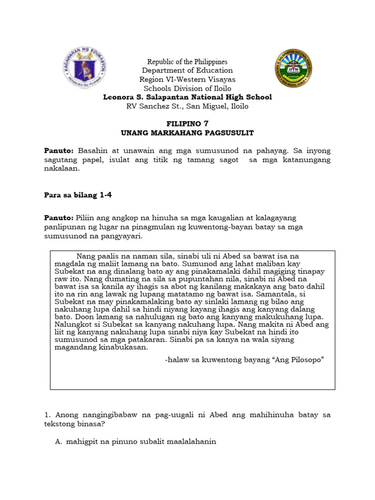 EXAM Fil 7 | PDF