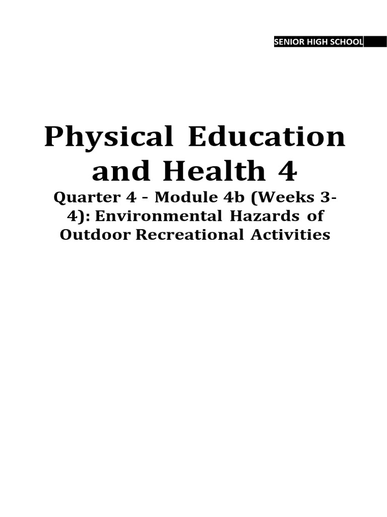 PE AND HEALTH 12 Q4 Module-4b | PDF PE AND HEALTH 12 Q4 Module-4b | PDF