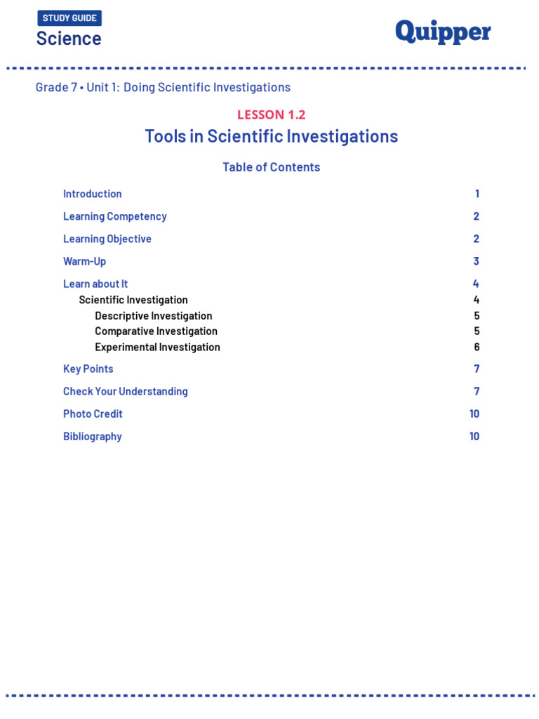 ME Sci 7 Q1 0102 SG | PDF | Scientific Method | Science