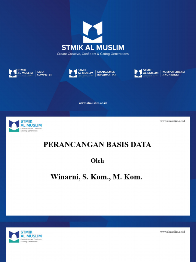 Materi Presentasi Perancangan Basis Data By Winarni Pdf