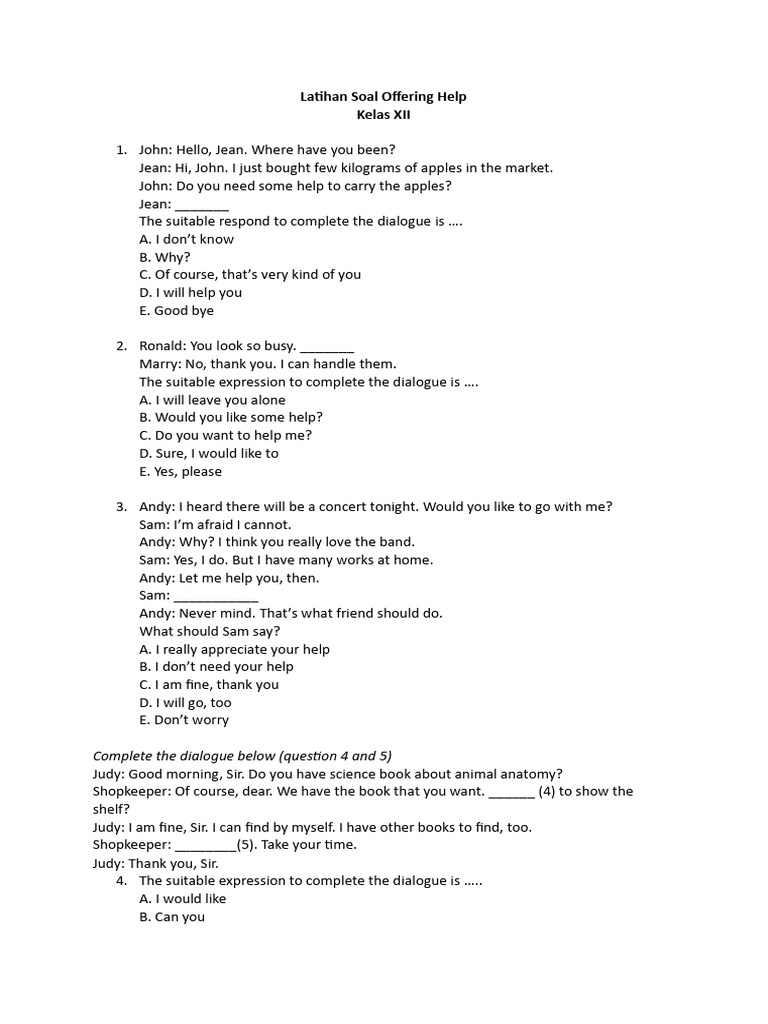 Latihan Soal Offering Help 12 Pdf