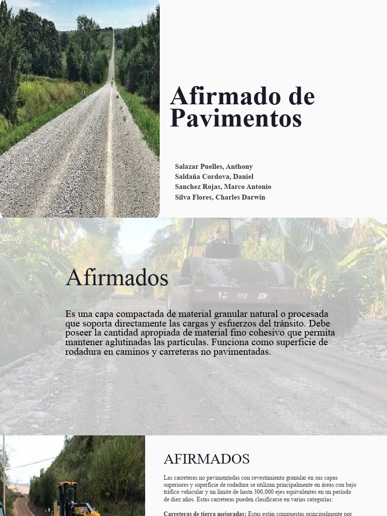 Afirmado de Pavimentos | PDF