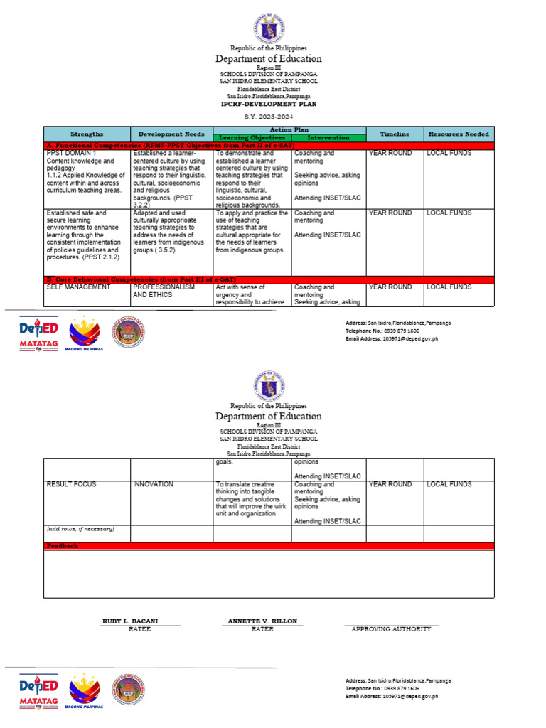 Dev Plan 2023 2024 RUBY | PDF | Mentorship | Learning