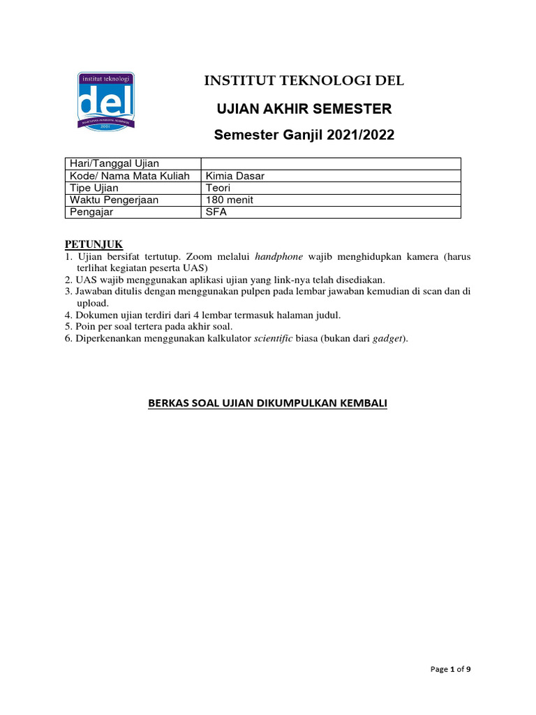 14S21001 - Yobel Eliezer M - UAS KIMDAS B-Dikonversi | PDF