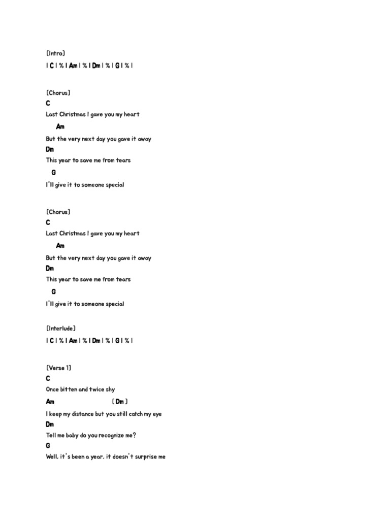 Last Christmas Music Sheet | PDF