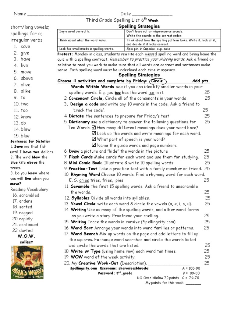 Week 6 Long Short Vowels Max's Words | PDF | Spelling | Word