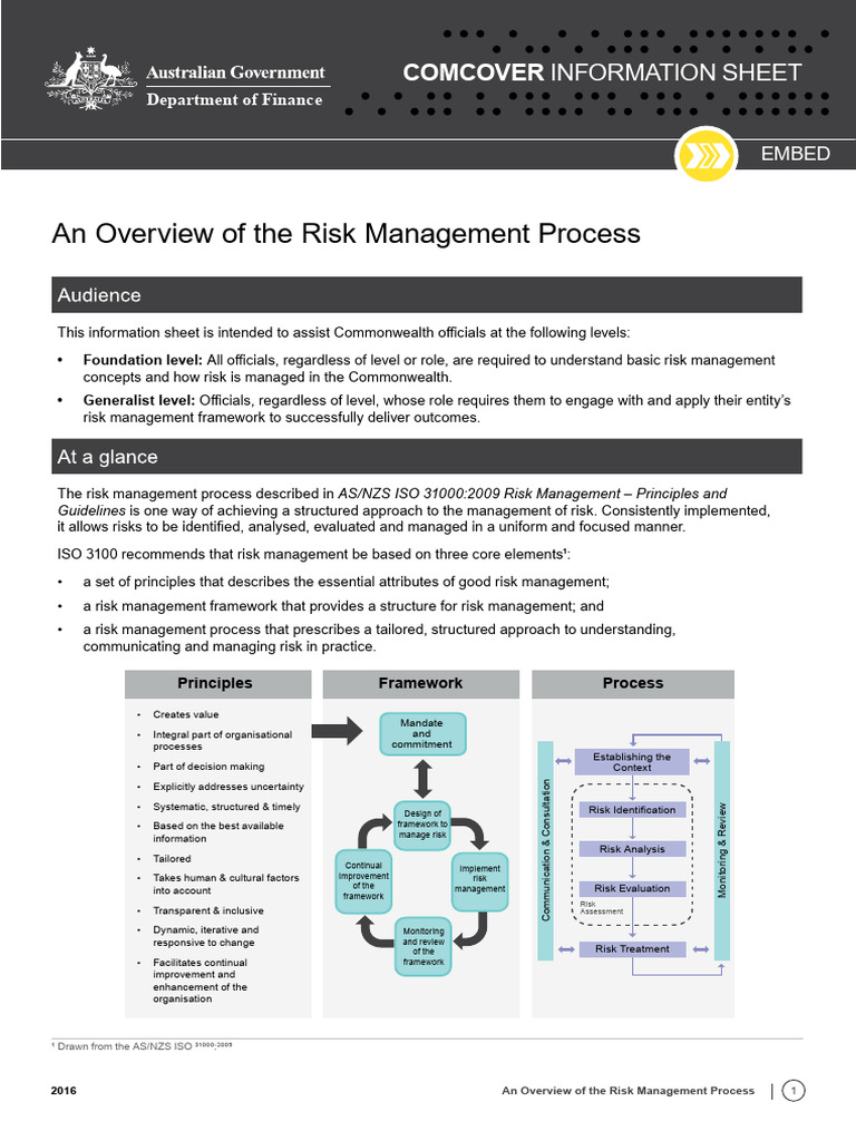 Risk Management Process Overview | PDF | Risk | Risk Management