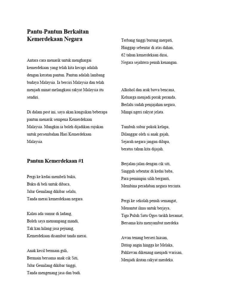 Pantun Negara | PDF