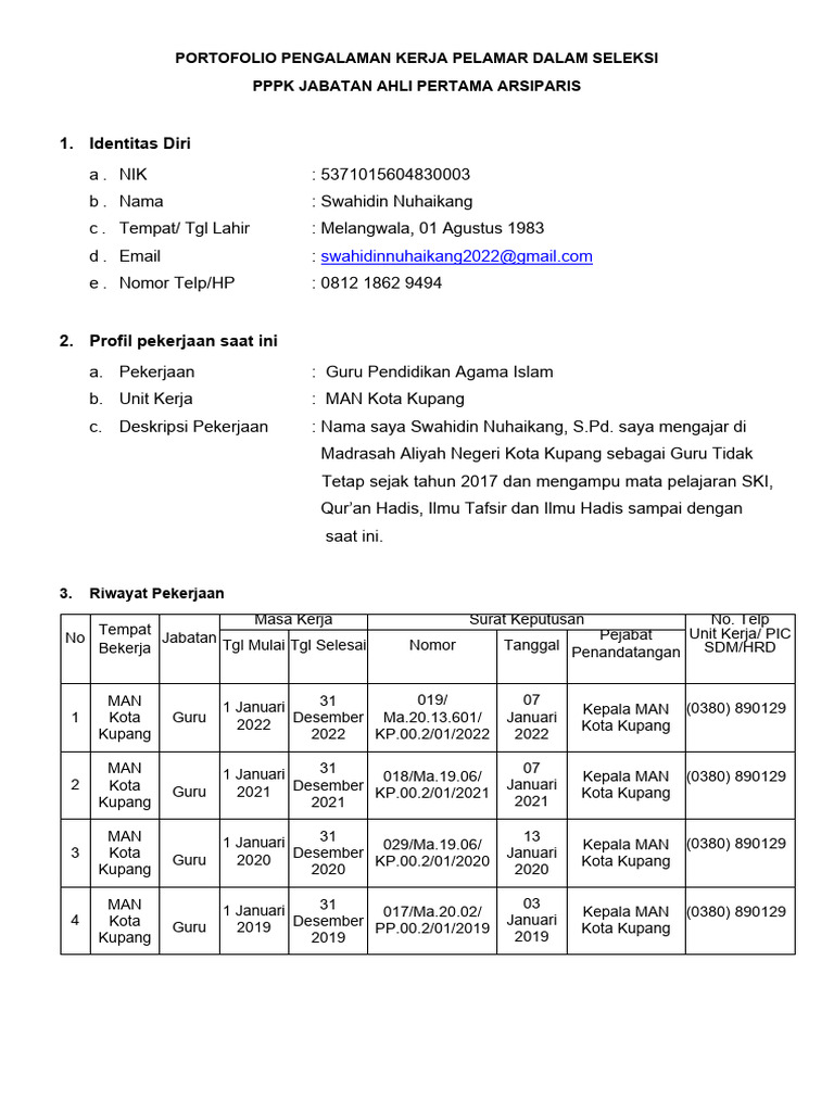 Format Portofolio | PDF