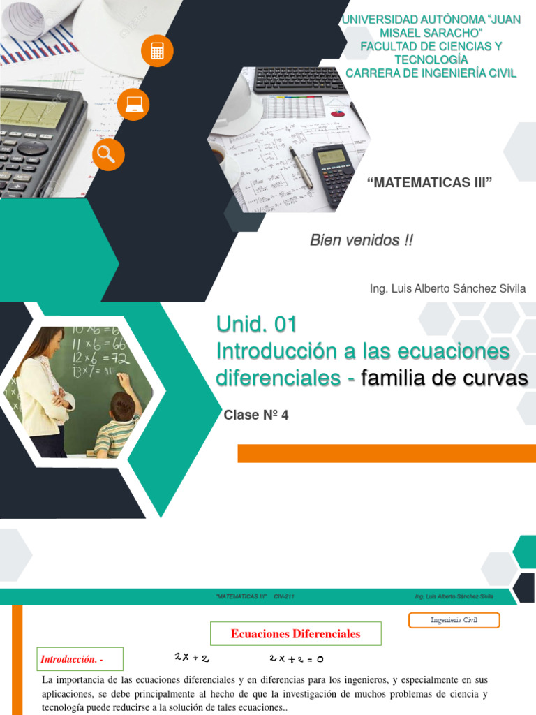 Clase #4 Introduccion ED Mat III | PDF | Ecuaciones | Ecuaciones diferenciales