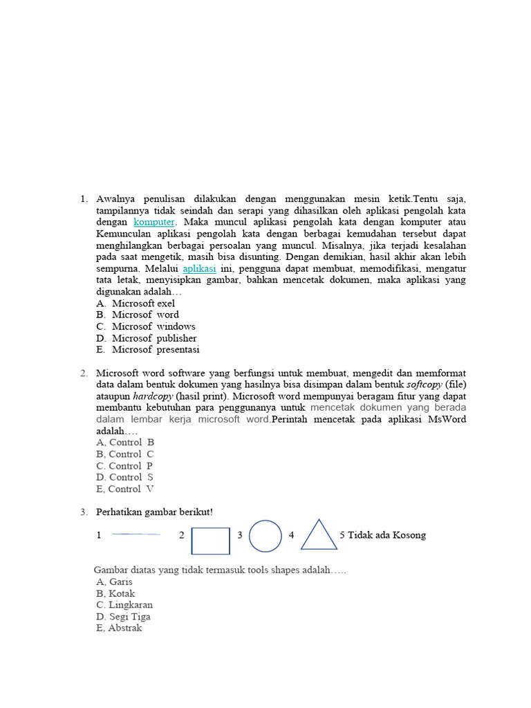 SOAL Dasar Program Keahlian | PDF