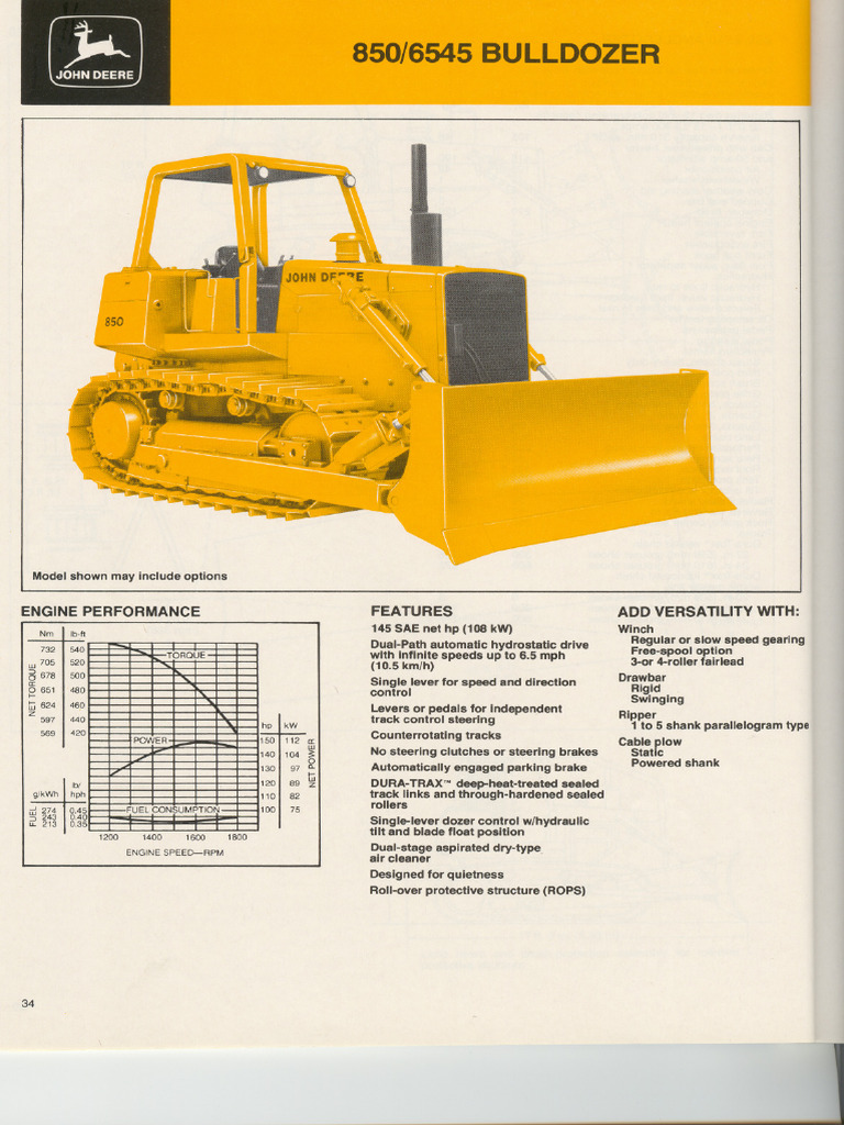 Dozer Bulldozer 850 6545 | PDF | Horsepower | Machines