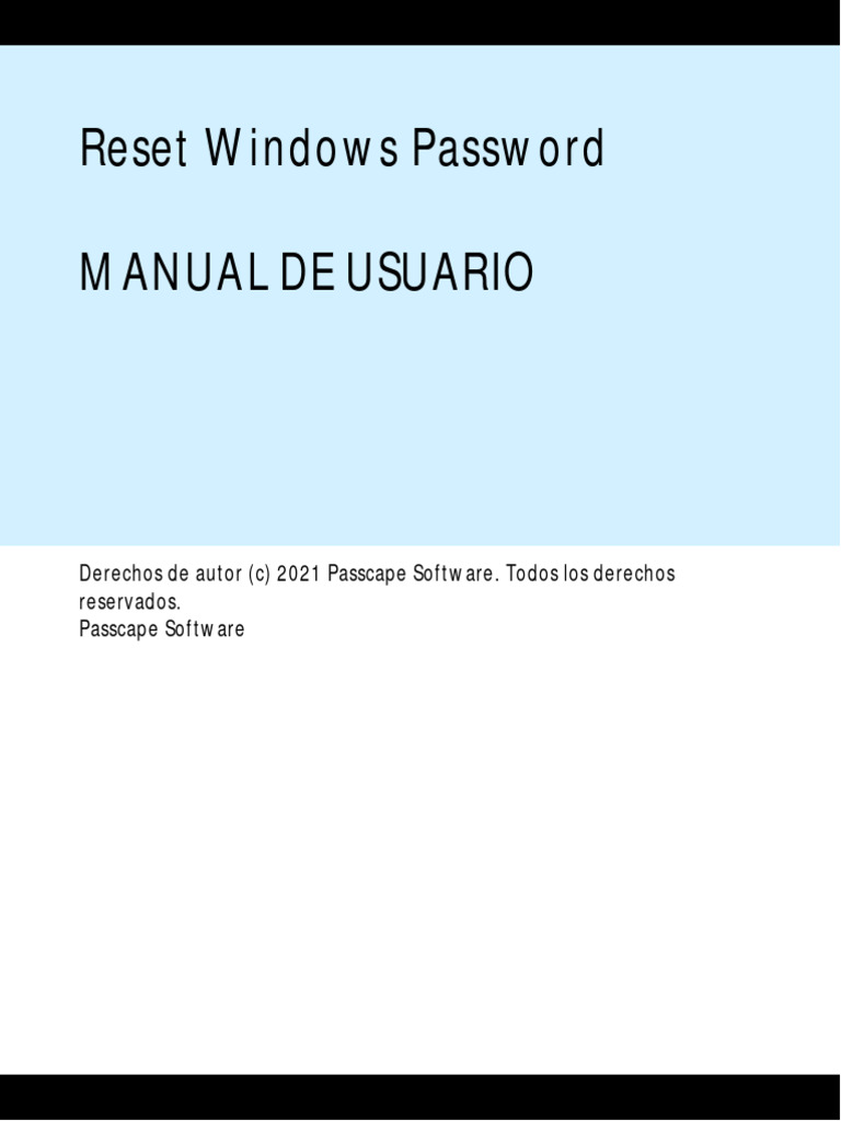 Reset Windows Password | PDF
