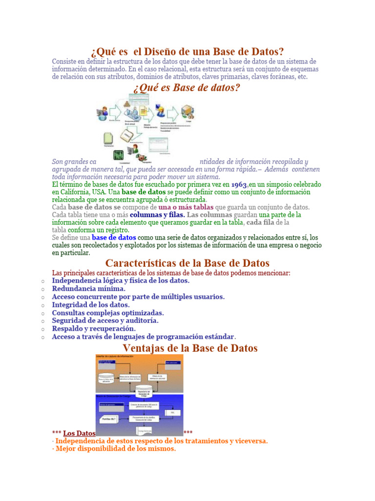 Guía de Diseño de Bases de Datos | PDF