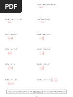 Solving Quadratic Factoring | PDF | Mathematics | Algebra