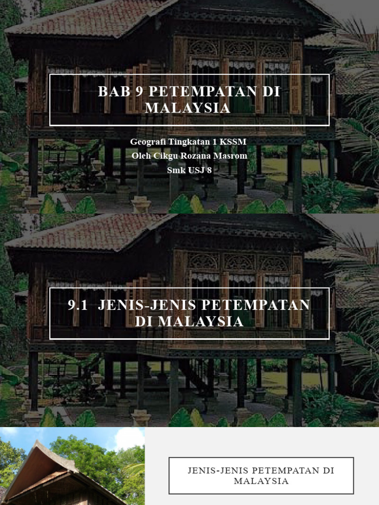 GEO T1 KSSM Bab 9 Petempatan Di Malaysia Zila Khalid ) | PDF