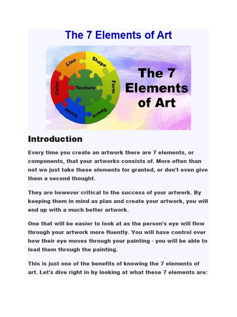 The 7 Elements of Art | PDF