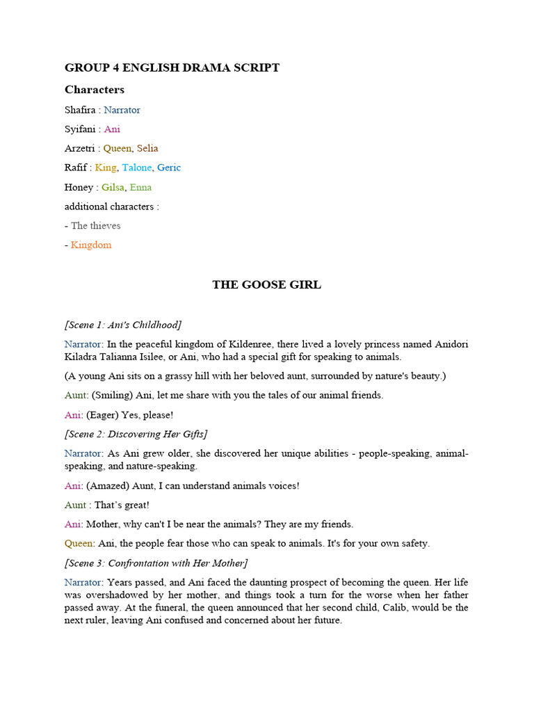 Group 4 English Drama Script Okay | PDF