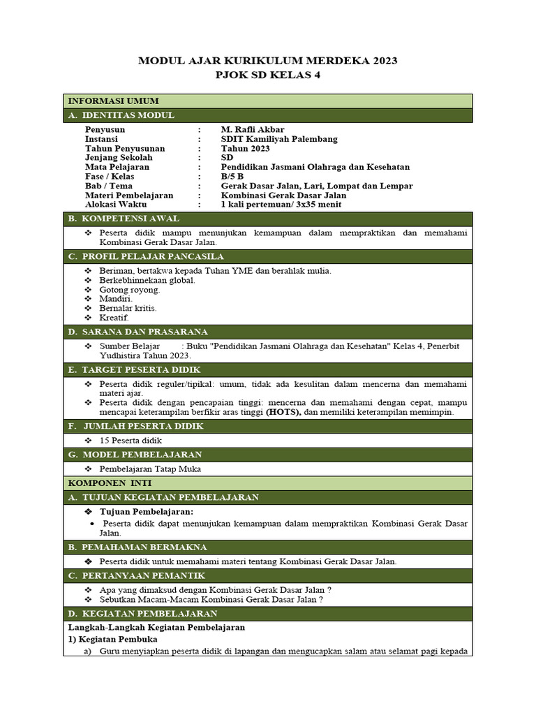 Modul Ajar Kelas 5 | PDF | Karier & Perkembangan | Pengembangan Diri