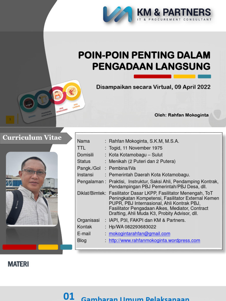 Poin Penting Pengadaan Langsung | PDF